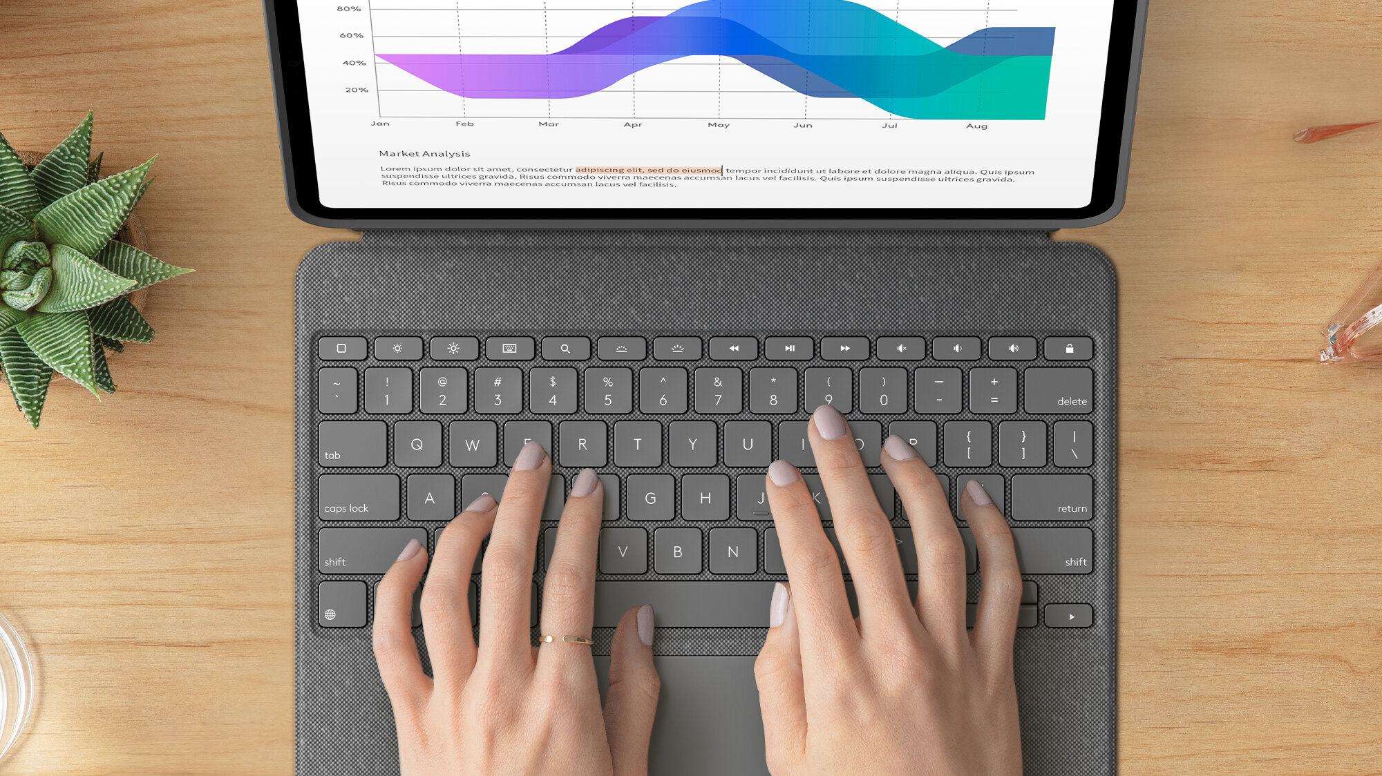 Logitech Combo Touch - keyboard and folio case - with trackpad - QWERTY ...