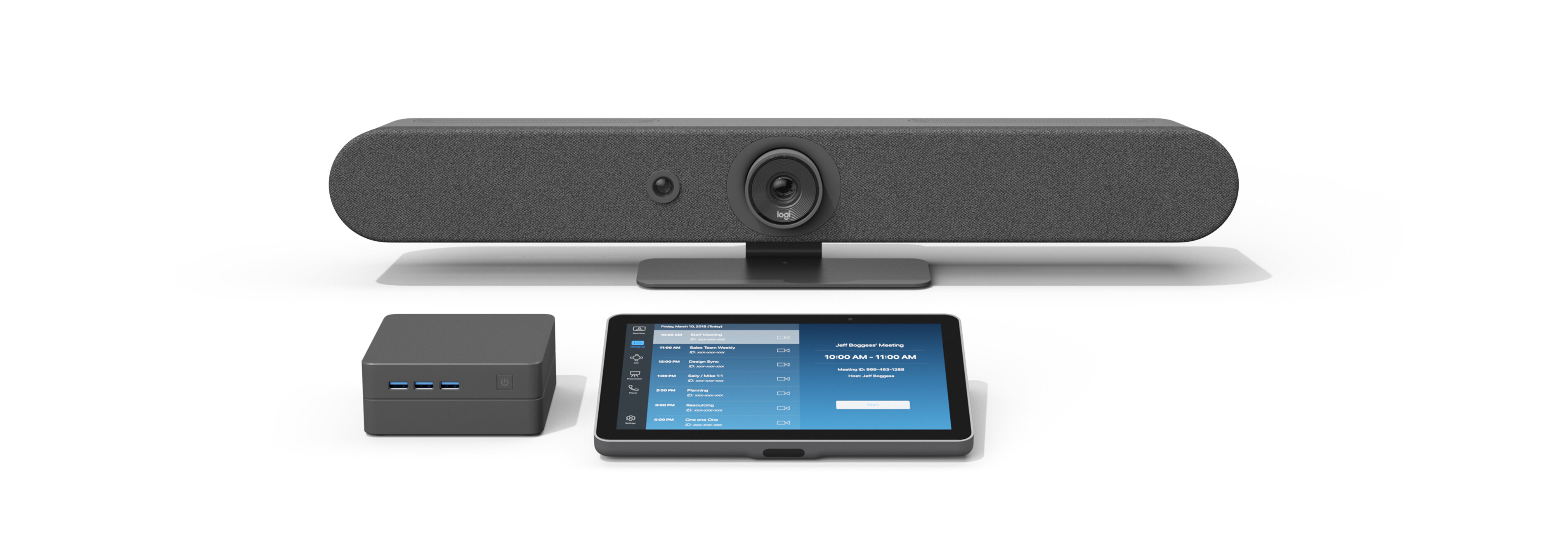 Logitech RoomMate + MeetUp + Tap IP - videokonferansesett - power ...