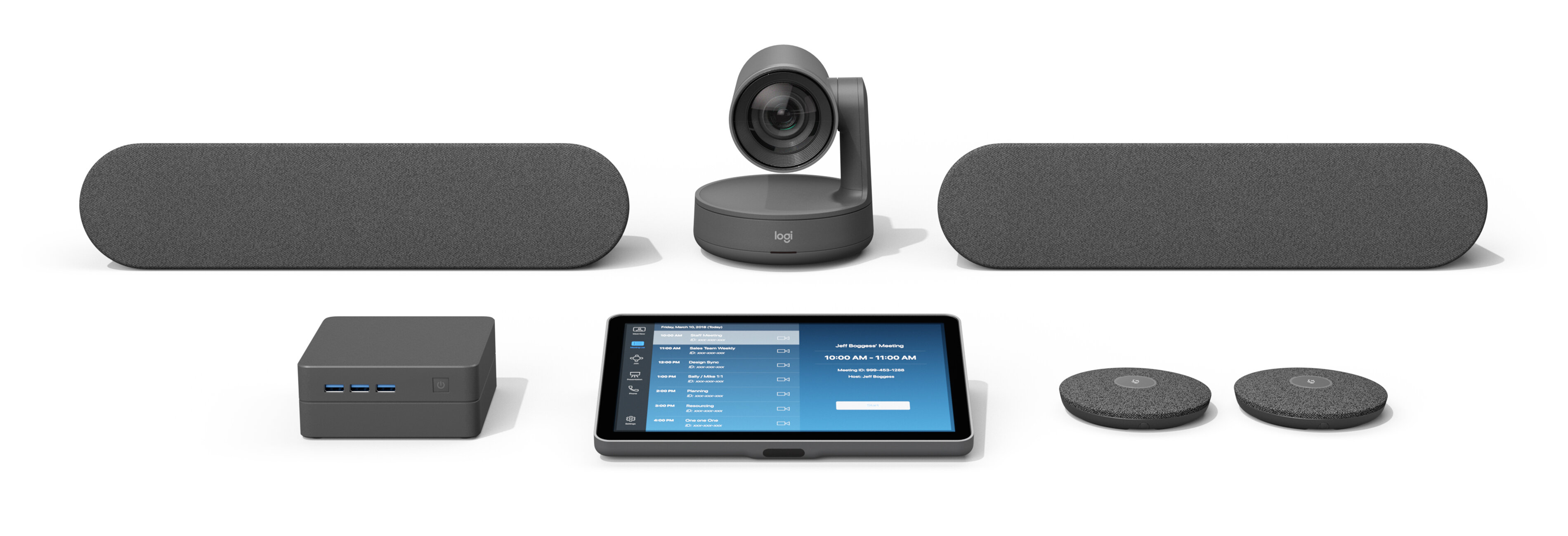 Logitech RoomMate + MeetUp + Tap IP - videokonferansesett - power ...