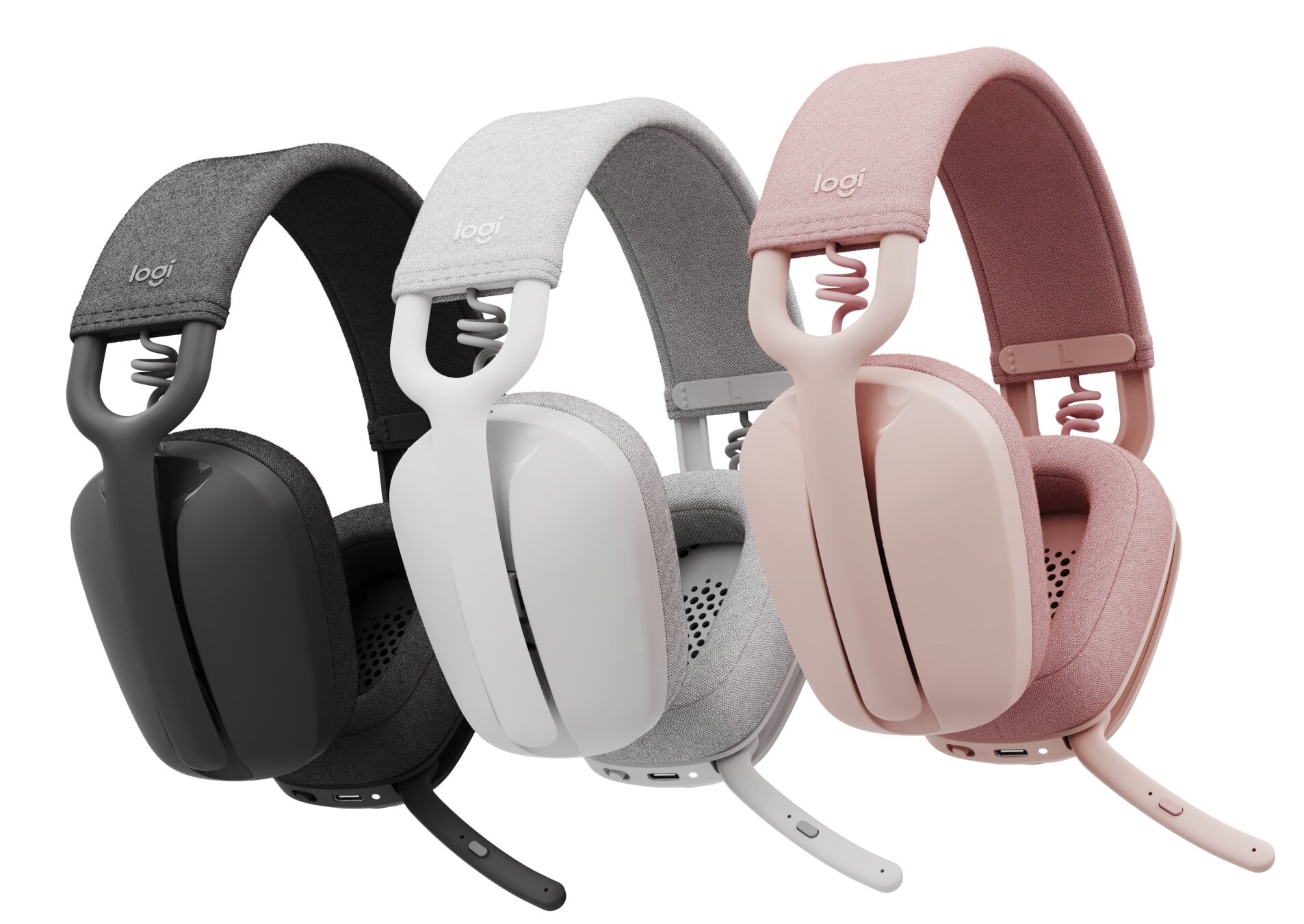 Logitech Zone Vibe Wireless - headset - USB-C via Bluetooth adapter ...