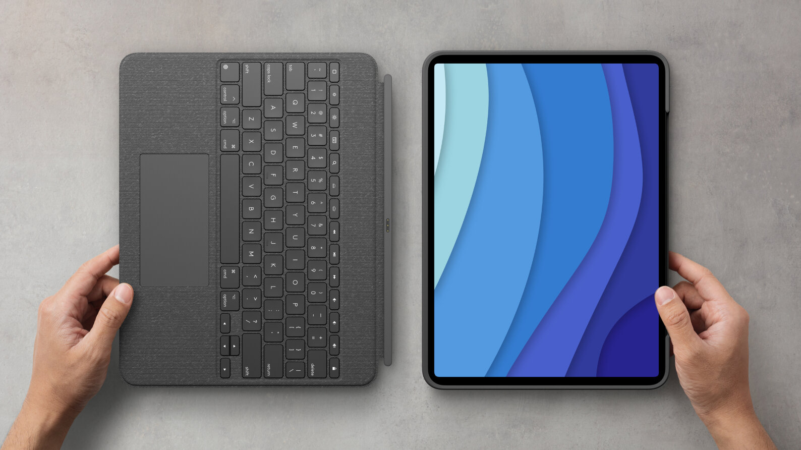 Logitech Combo Touch - keyboard and folio case - with trackpad - QWERTY ...