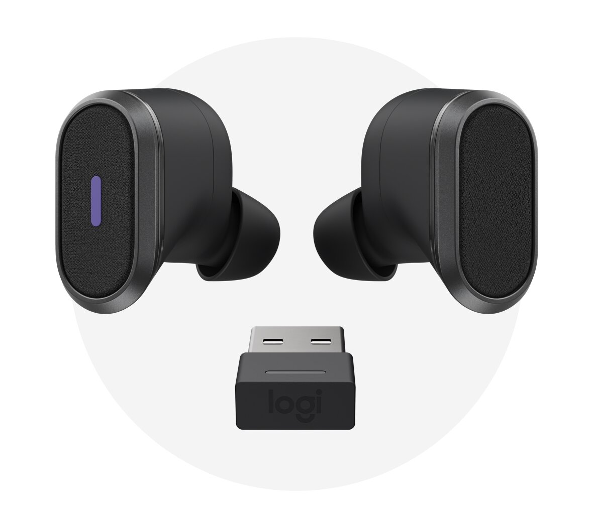 Logitech Zone True Wireless Graphite – Transparent