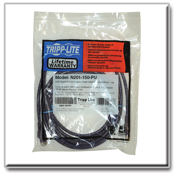 Tripp Lite 150ft Cat6 Gigabit Snagless Molded Patch Cable RJ45 M/M ...