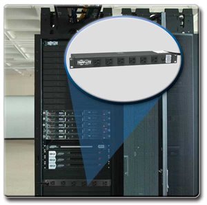 Tripp Lite Power Strip Rackmount Metal 120V 5-15R Right Angle 12 Outlet ...