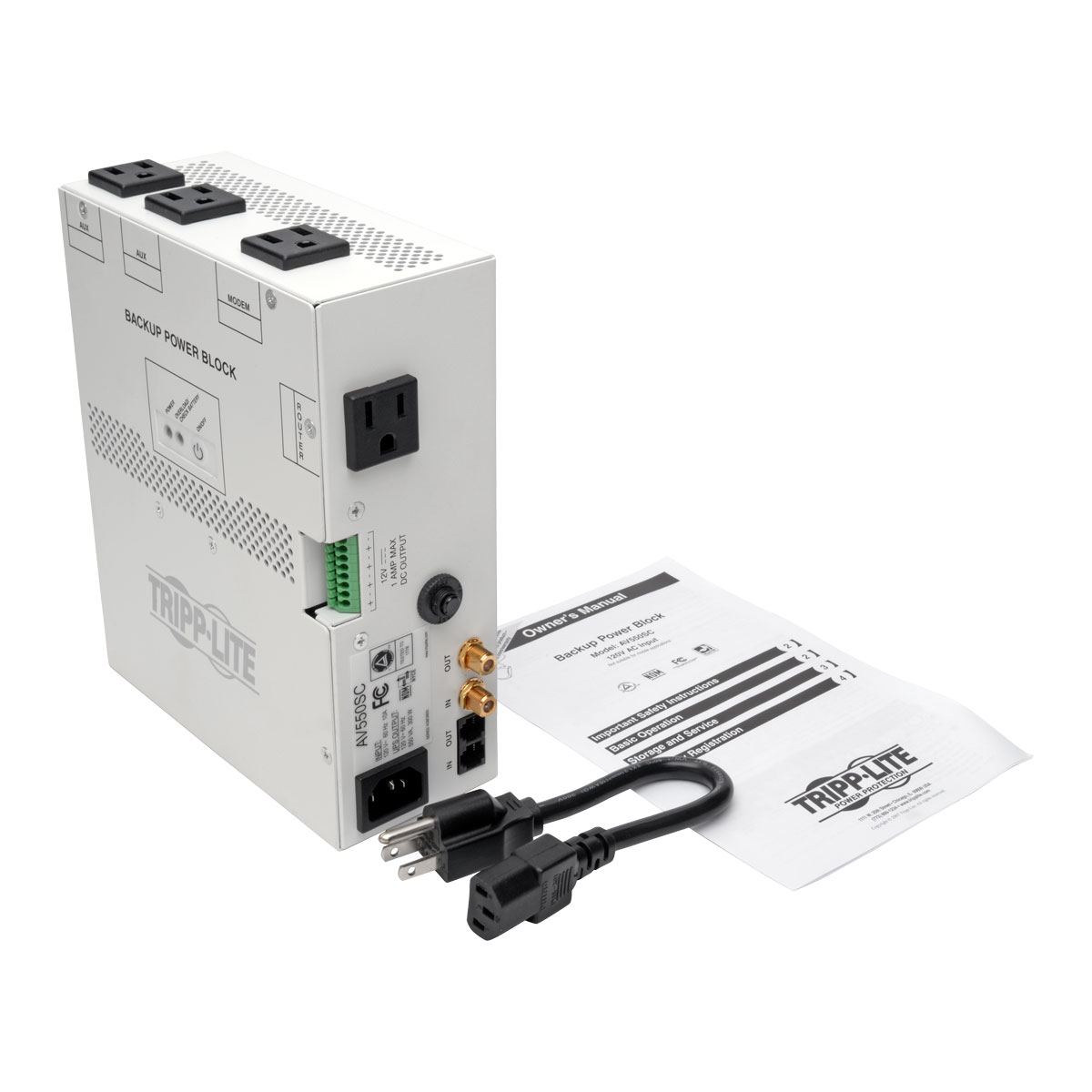 Tripp Lite Audio/Video Backup Power Block - UPS - 300 Watt - 550 VA