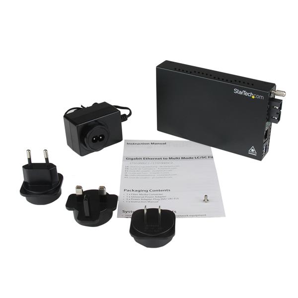 StarTech.com 10/100 Mbps Multi Mode Fiber Media Converter ST 2 km