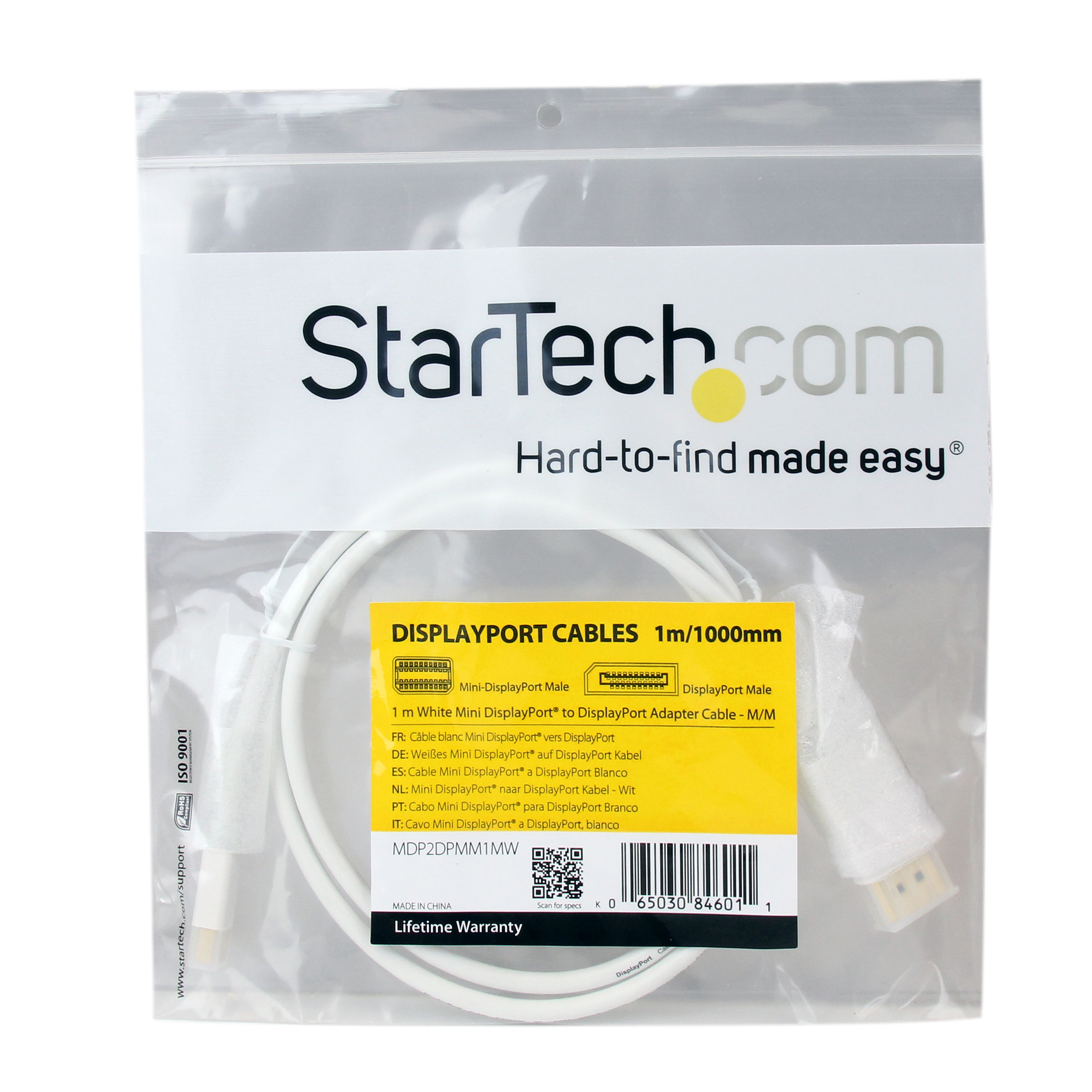 StarTech.com Câble adaptateur Mini DisplayPort vers DisplayPort 1.2 1m - Cordon Mini DP à DP ...