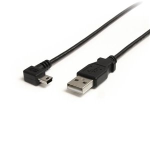 StarTech.com 6ft. (1.8 m) Right Angle USB to Mini USB Cable - USB 2.0 A ...