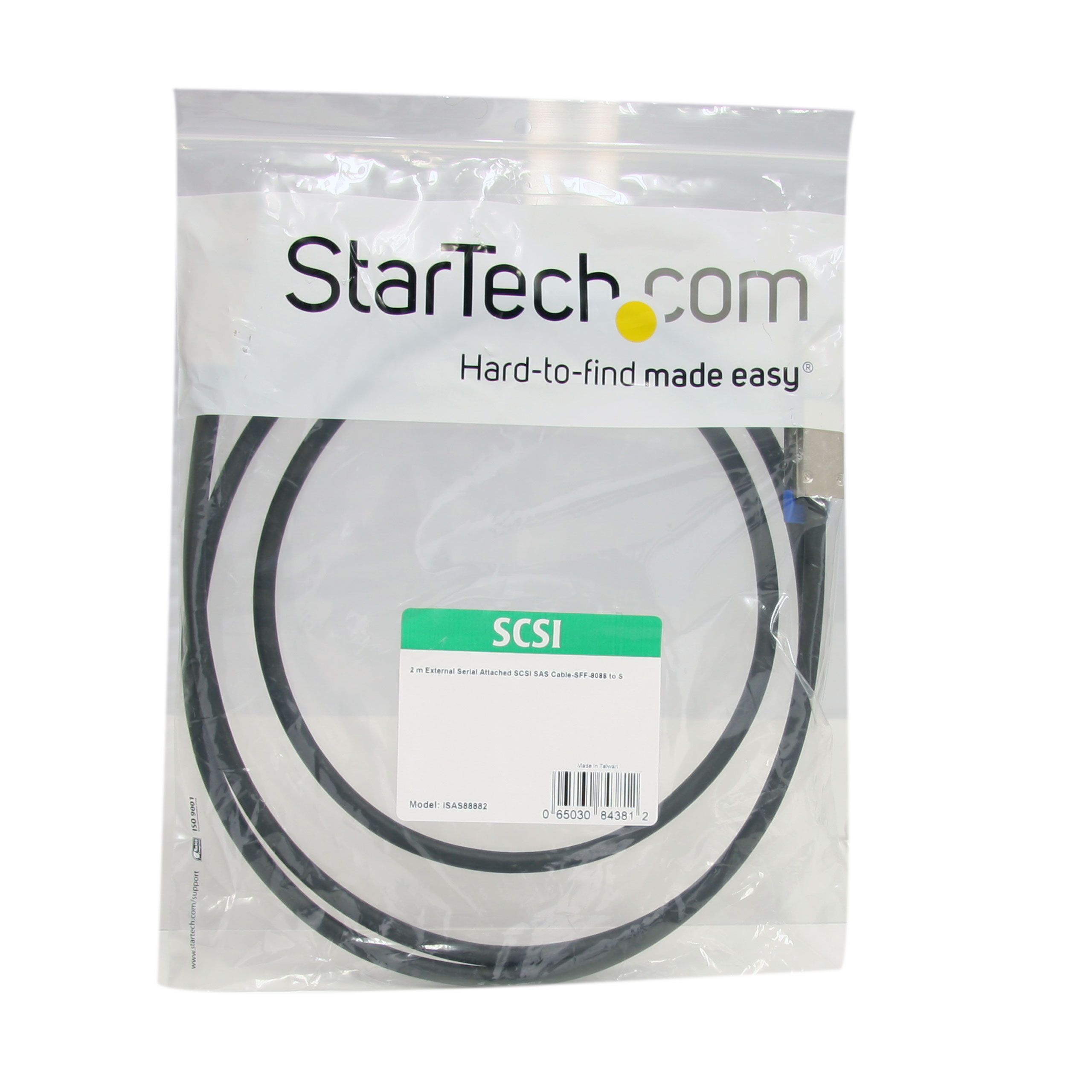 StarTech.com 2m External Mini SAS Cable - Serial Attached SCSI SFF-8088 ...