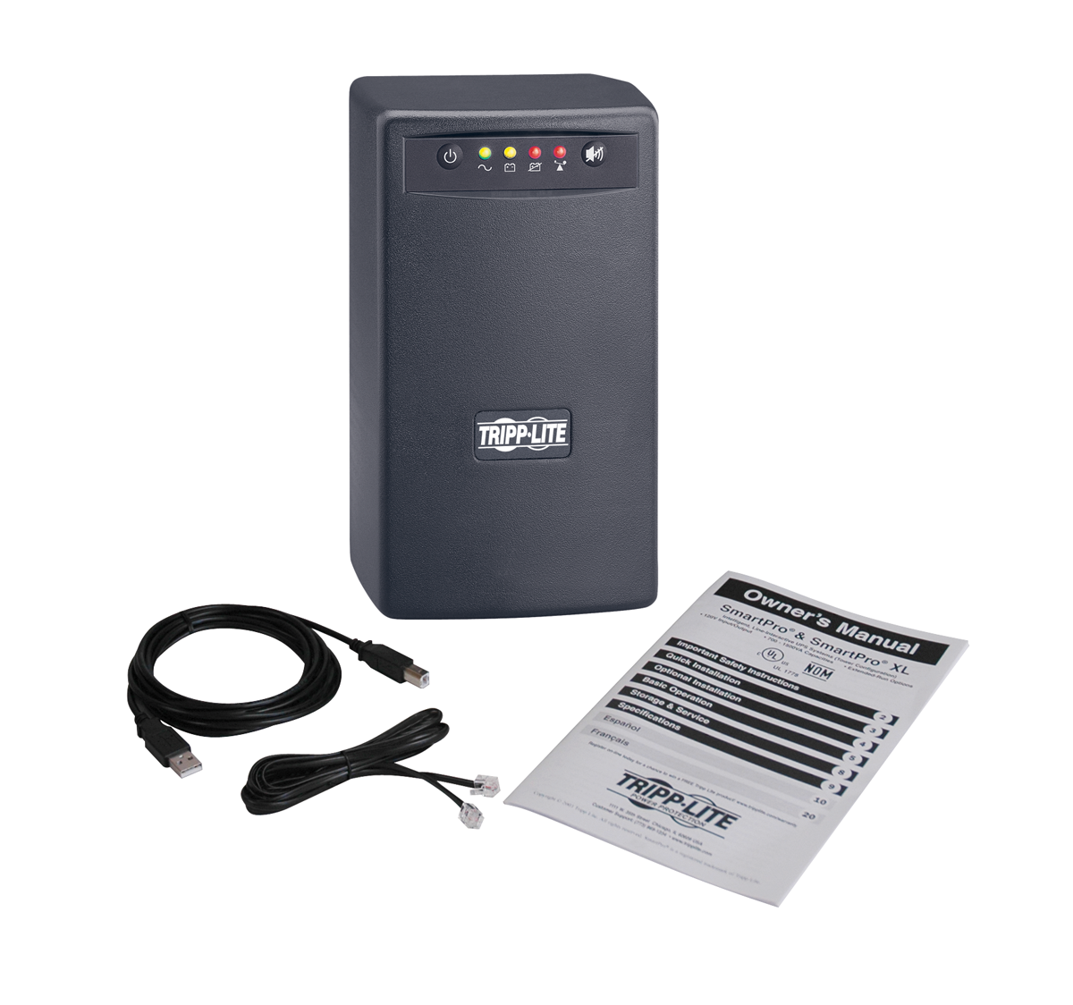 Tripp Lite UPS Smart 550VA 300W Battery Back Up Tower AVR 120V USB RJ11 ...