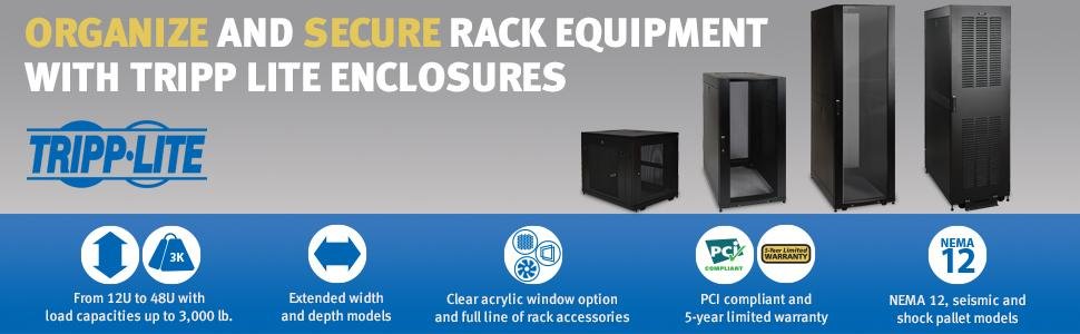 Tripp Lite 42U Open Frame Rack Enclosure Server Cabinet 3000lb Capacity ...