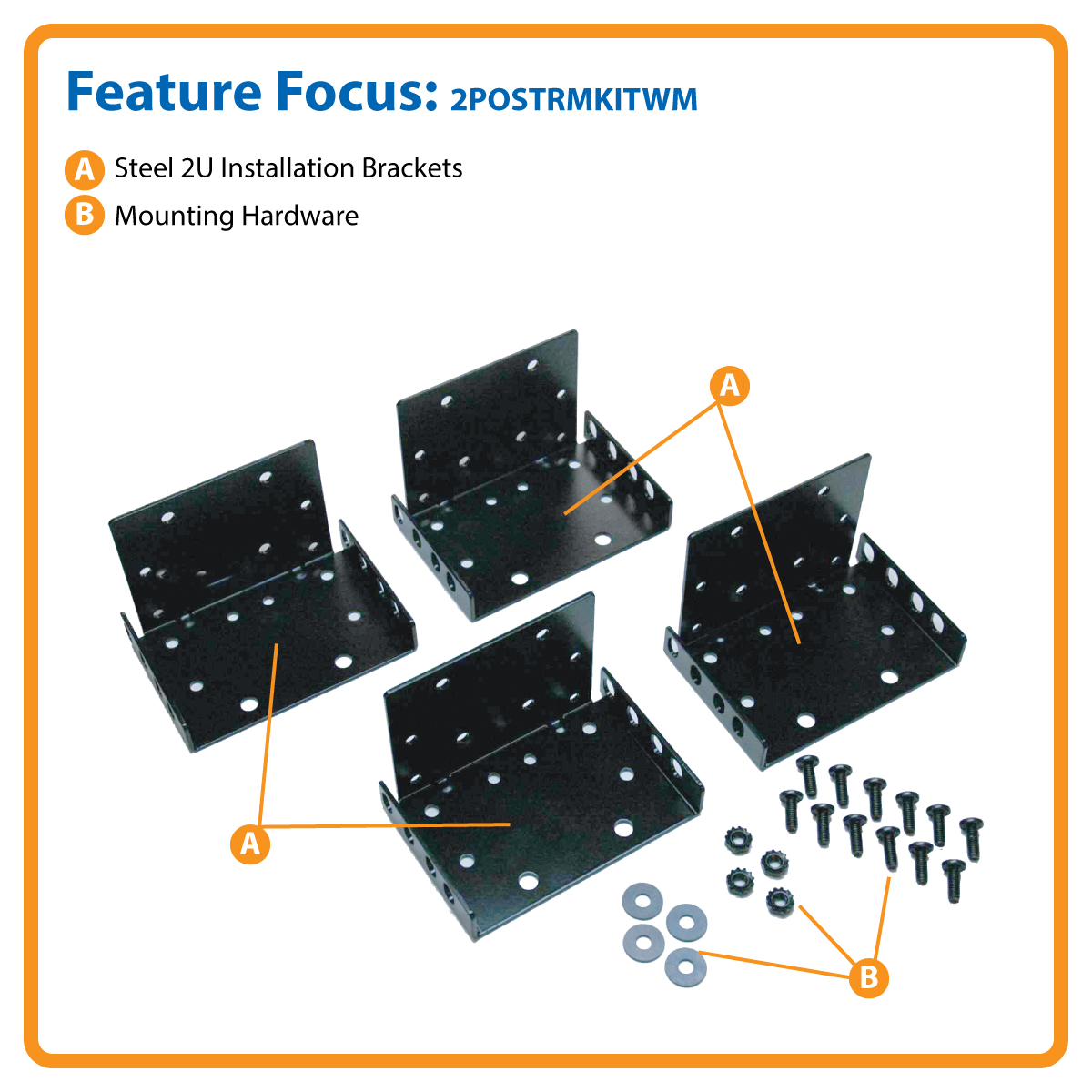 Tripp Lite 2-Post Rackmount / Wallmount Installation Kit for select ...