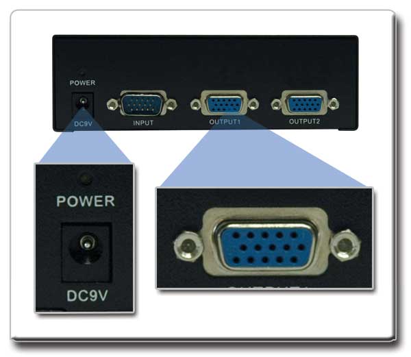 Tripp Lite 2-Port VGA / SVGA Video Splitter Signal Booster High ...