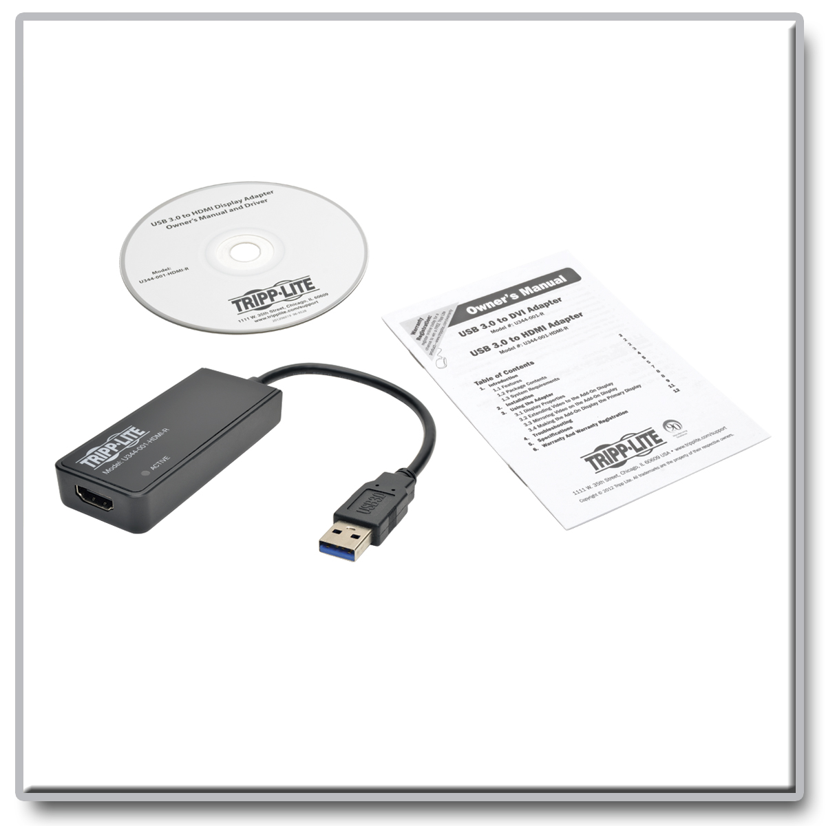 Tripp Lite USB 3.0 to HDMI Dual Monitor External Video Graphics Card ...