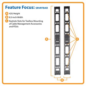 Tripp Lite 42U Rack Enclosure Server Cabinet Vertical Cable Management ...