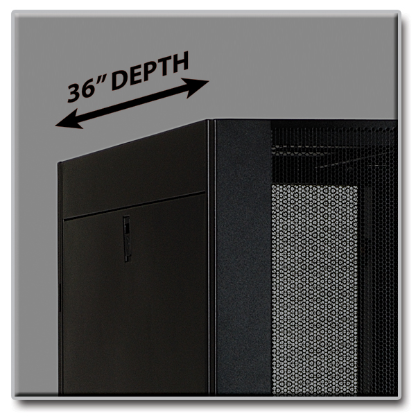 Tripp Lite 45U Rack Enclosure 36" Depth w Doors & Sides 3000lb Capacity ...
