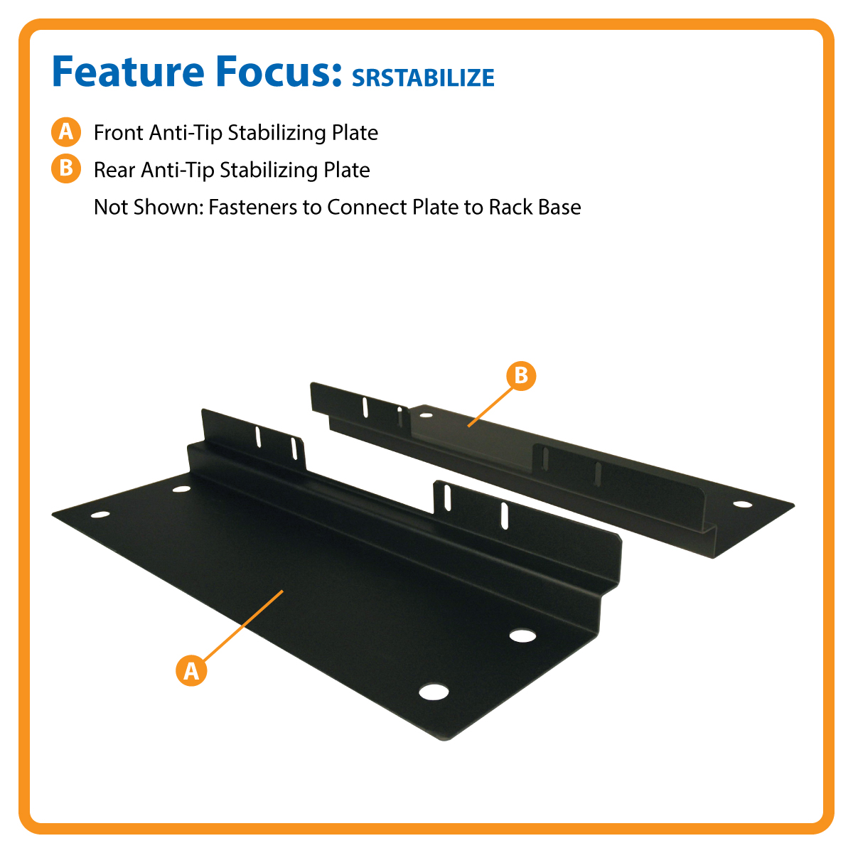 Tripp Lite Rack Enclosure Server Cabinet Anti-Tip Stabilizer Plate ...