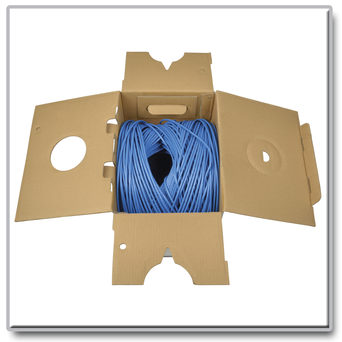 Tripp Lite 1000ft Cat5 / Cat5e Bulk Cable Solid CMR PVC Blue 1000 ...