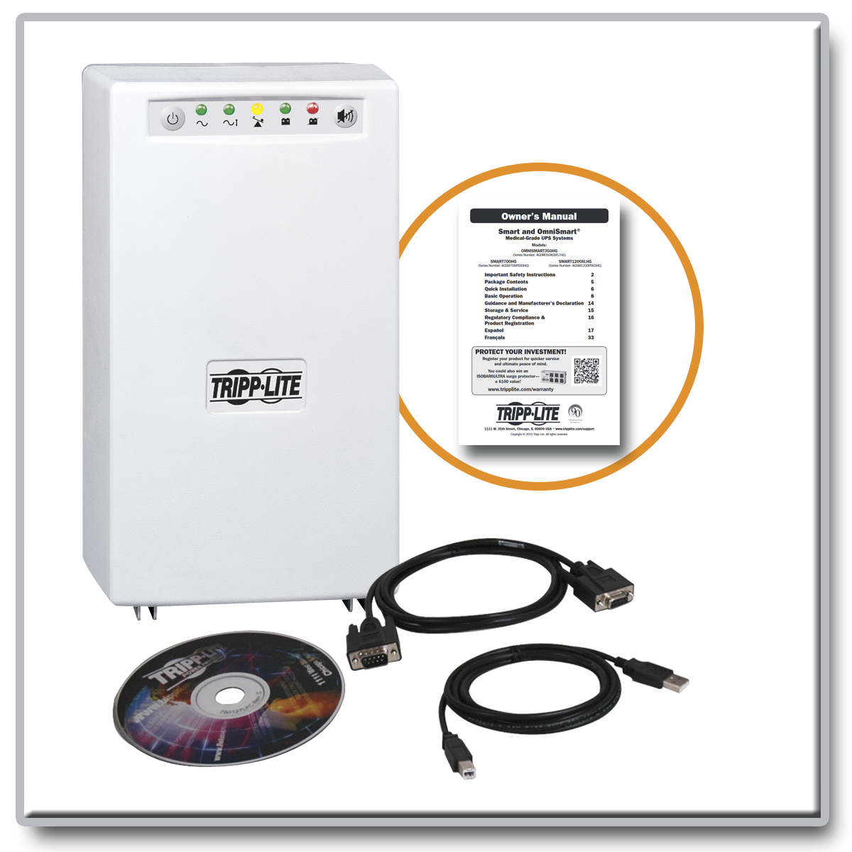 Tripp Lite UPS Smart 1000VA 750W Tower Hospital Medical AVR 120V USB ...