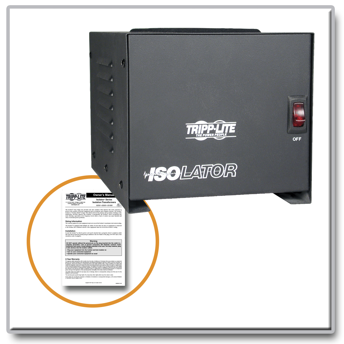 Tripp Lite 1000W Isolation Transformer with Surge 120V 4 Outlet 6ft ...