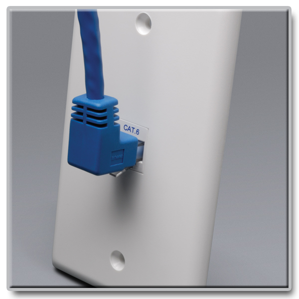 Tripp Lite 10ft Cat6 Gigabit Molded Patch Cable RJ45 Right Angle Up to ...