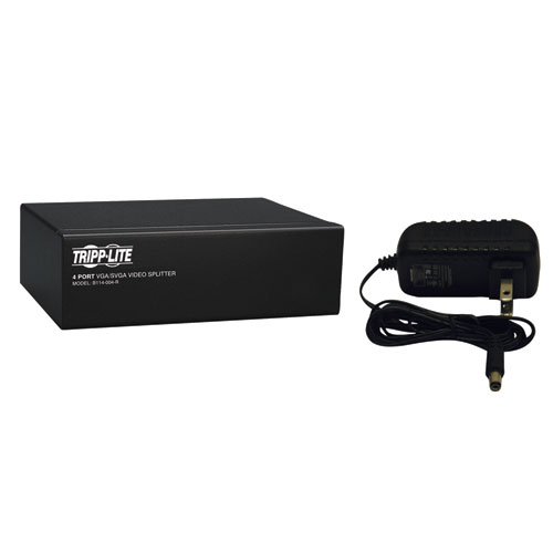 Tripp Lite 4-Port VGA / SVGA Video Splitter Signal Booster High ...