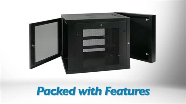 Tripp Lite 12U Wall Mount Rack Enclosure Server Cabinet Hinged 33 ...