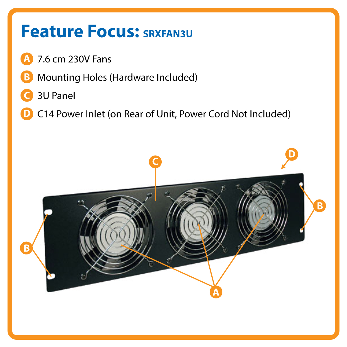 Tripp Lite Rack Enclosure Server Cabinet Fan Panel Airflow Management ...