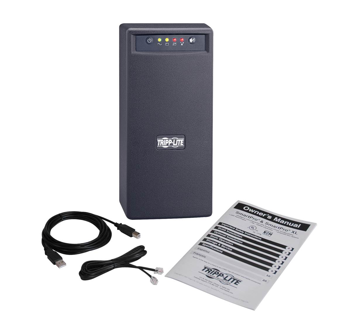 Tripp Lite UPS Smart 750VA 450W Battery Back Up Tower AVR 120V USB RJ45 ...