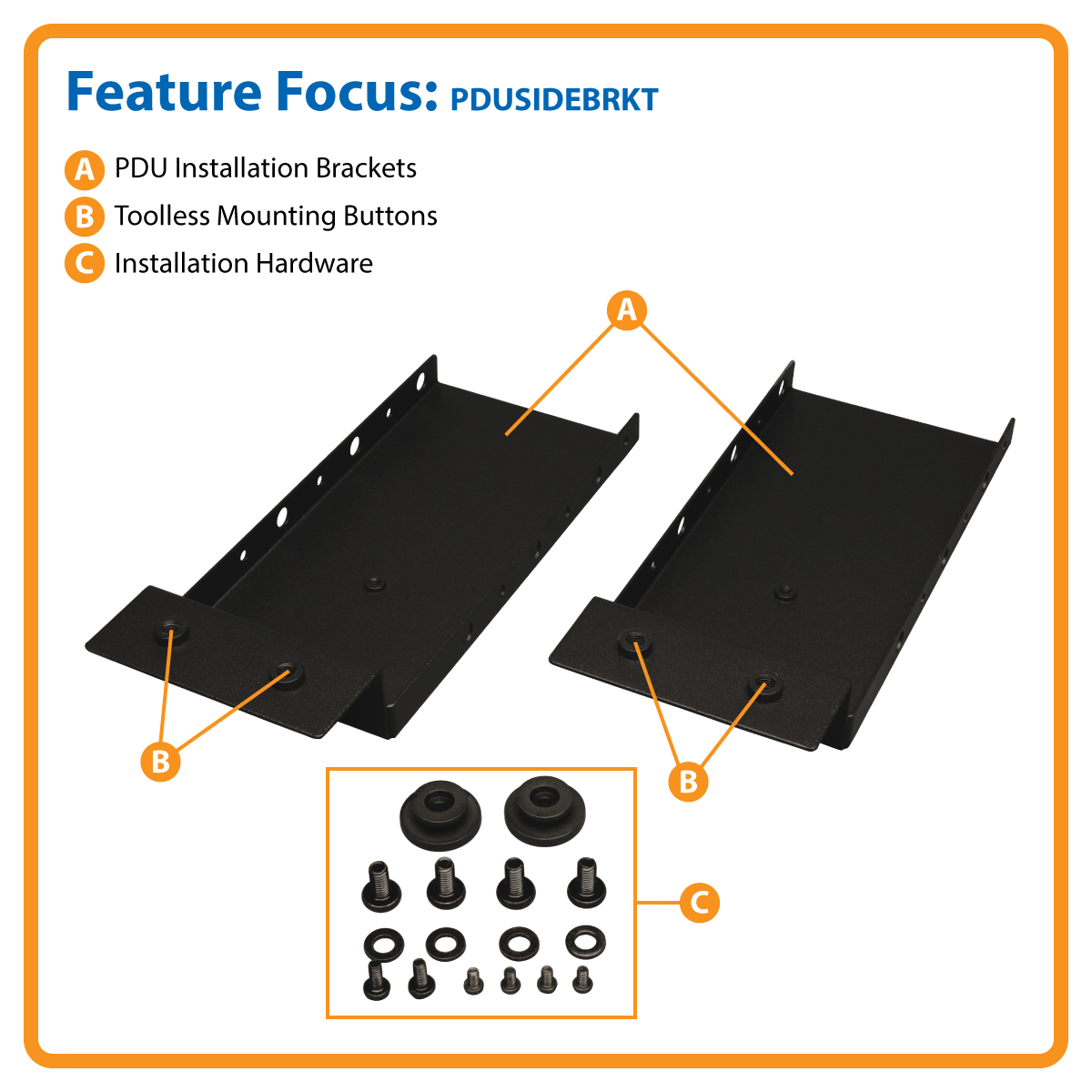 Tripp Lite Rack Enclosure Vertical Installation Kit PDU / Surge / Power ...