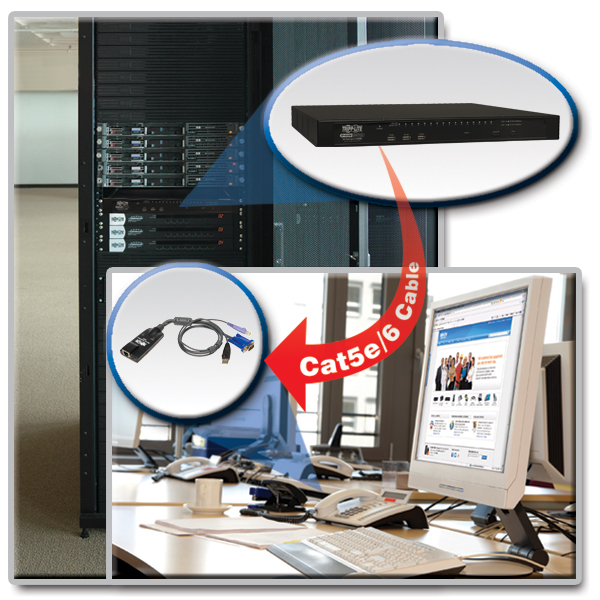 Tripp Lite USB Server Interface Unit Virtual Media & CAC B064 Cat5 KVM ...
