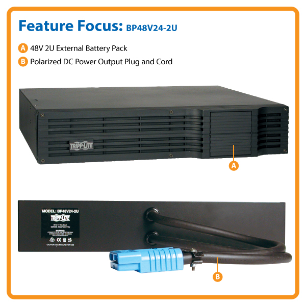 Tripp Lite Rackmount Battery Pack Enclosure / DC Cabling for select UPS ...