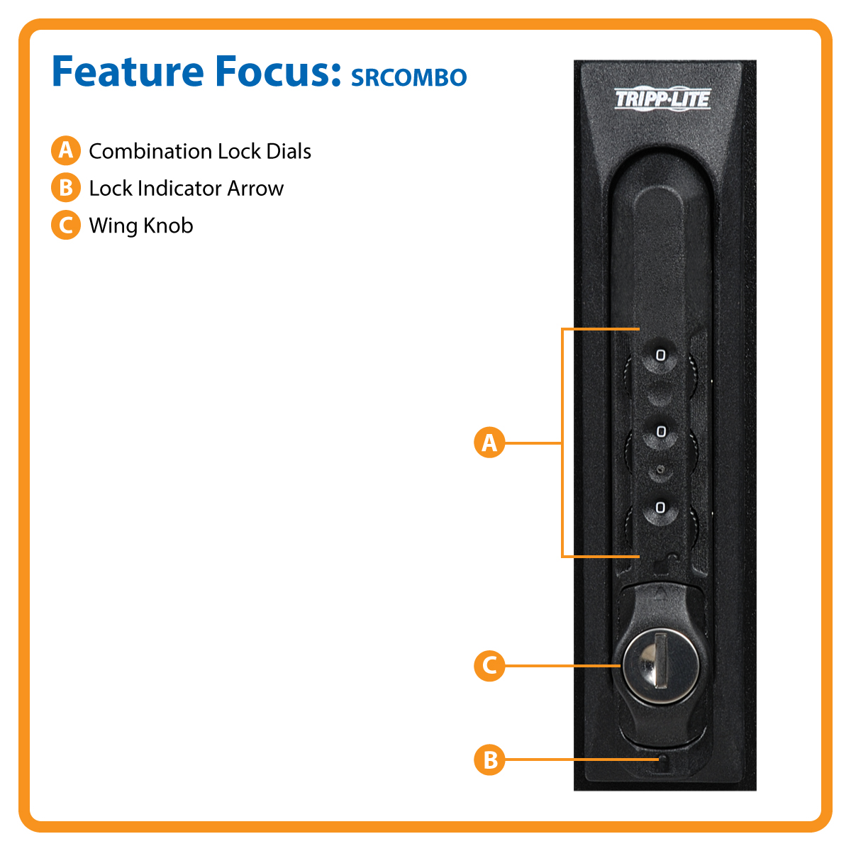 Tripp Lite Rack Enclosure Cabinet 2-pack Door Handles w/ Combination ...