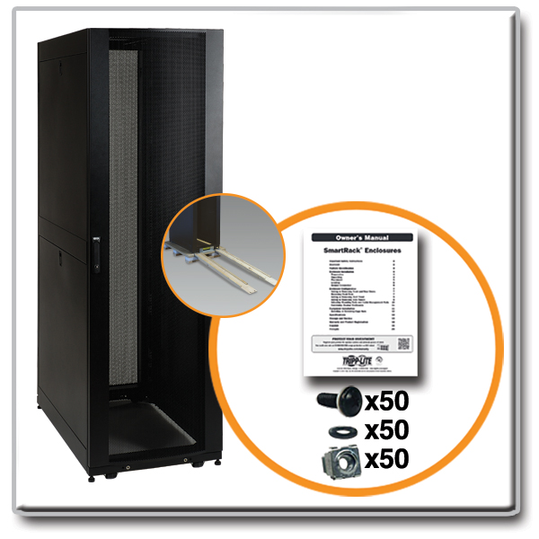 Tripp Lite 42U Rack Enclosure Server Cabinet Shock Pallet w/ Doors ...