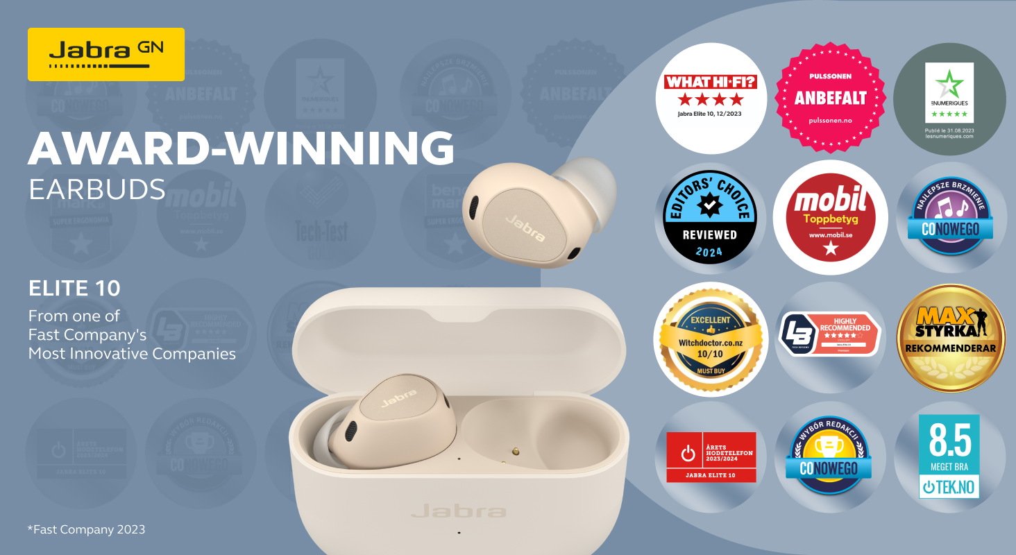 Jabra Elite 10 - True wireless earphones with mic - in-ear - Bluetooth - active noise cancelling ...