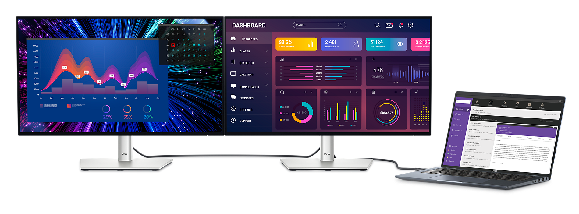 Dell UltraSharp U2424HE - LED monitor - Full HD (1080p) - 24"