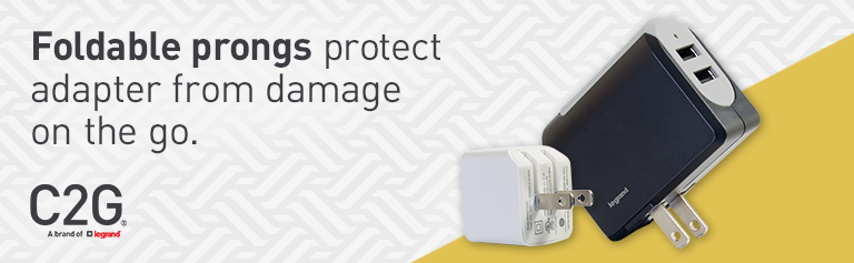 C2G 2-Port USB A Wall Charger - Dual Port USB Power Adapter - 5V/4.8A