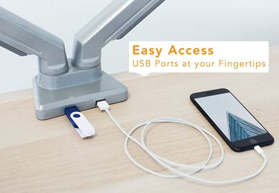 Mount-It! Dual Monitor Desk Mount with USB | BJ's Wholesale Club