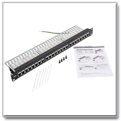 Tripp Lite Cat5e/Cat6 24-Port Patch Panel - Shielded, Krone IDC, 568B ...