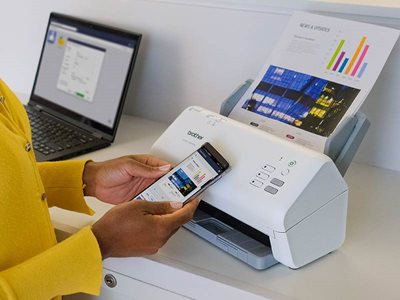 Brother ADS-4300N - document scanner - desktop - USB 3.0, LAN