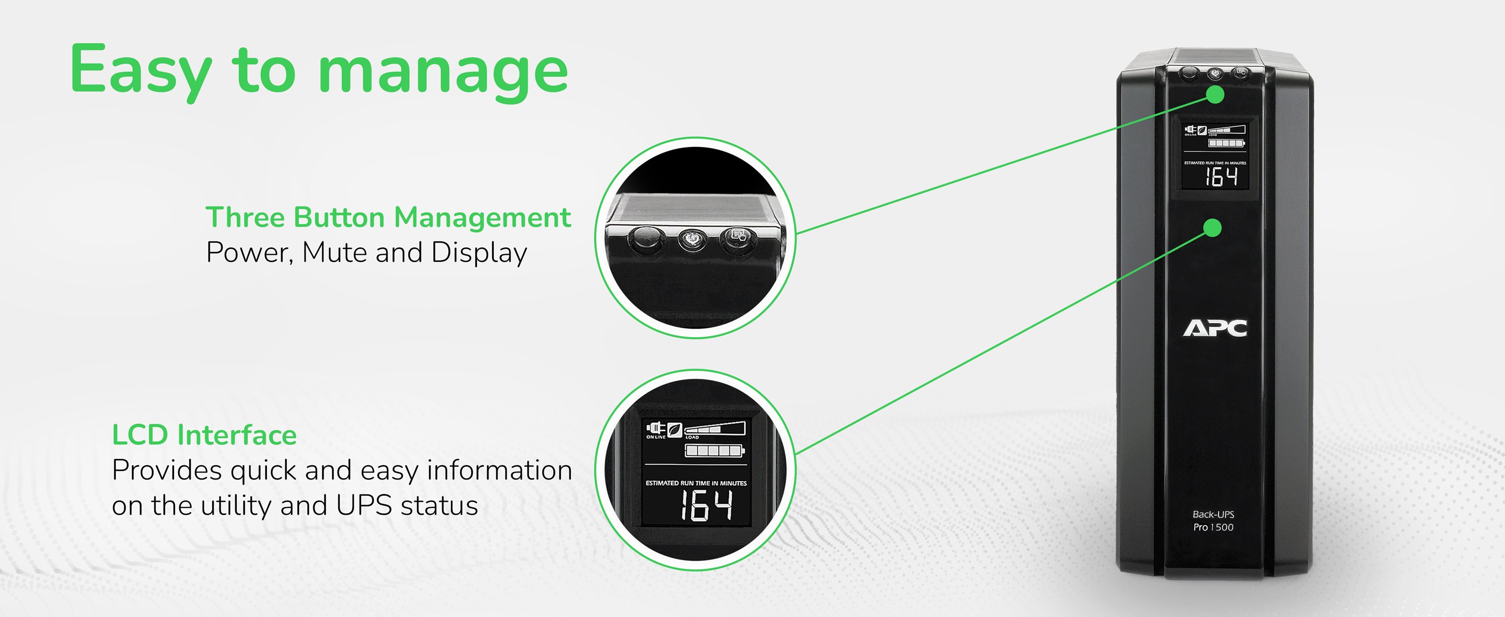 APC Back-UPS Pro 1500 - UPS - 865 Watt - 1500 VA