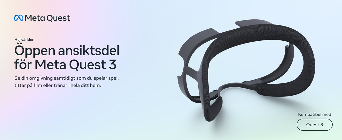 Meta Quest 3 Open Vision Facial Interface - VR-Headset | Webhallen