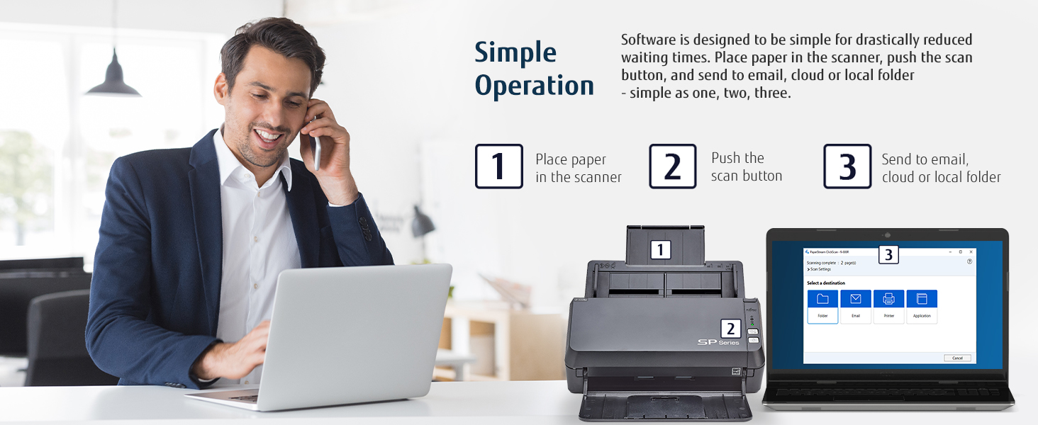 Ricoh SP-1130Ne - document scanner - desktop - Gigabit LAN, USB 3.2 Gen 1x1