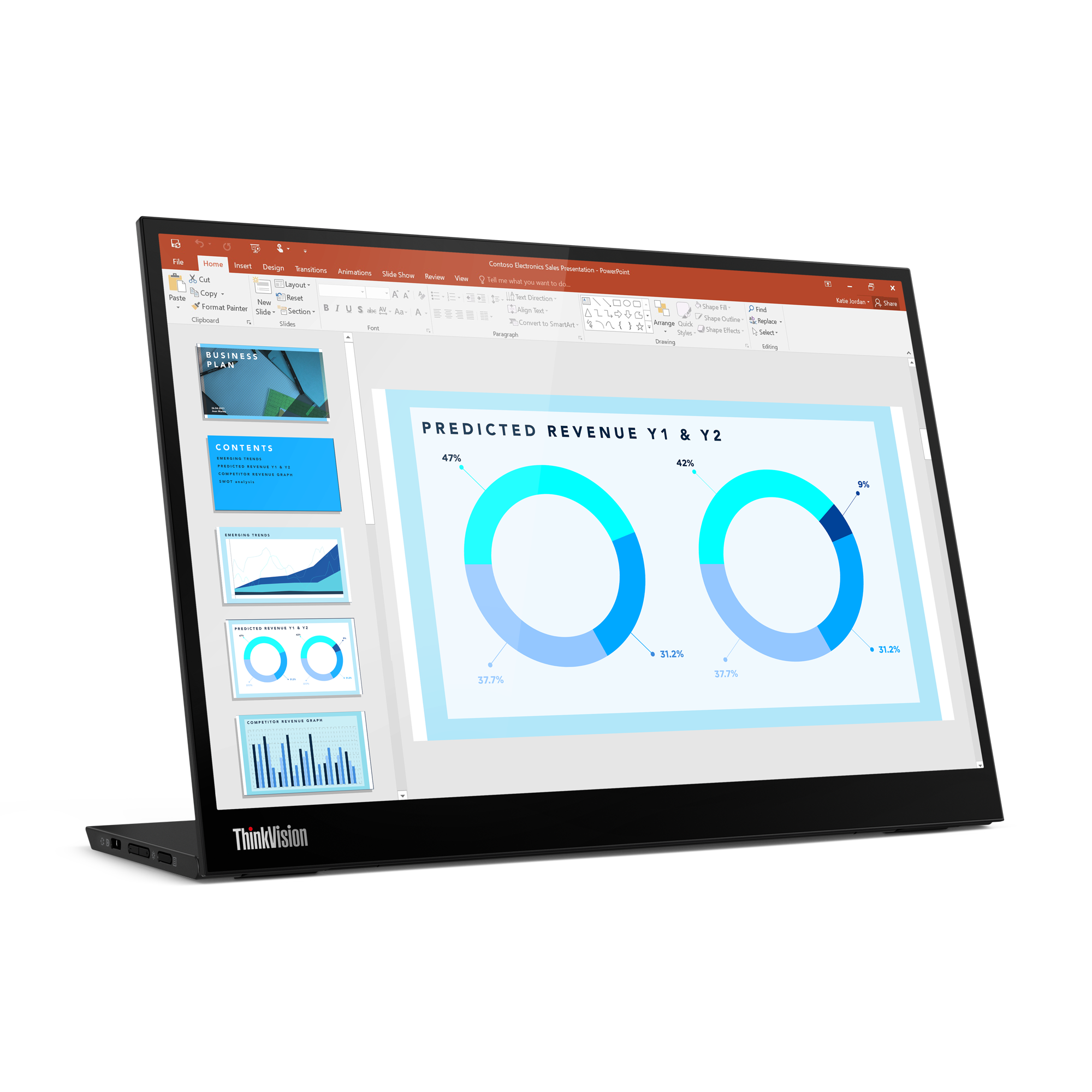 Lenovo ThinkVision M14d - LED monitor - 14" - Campus