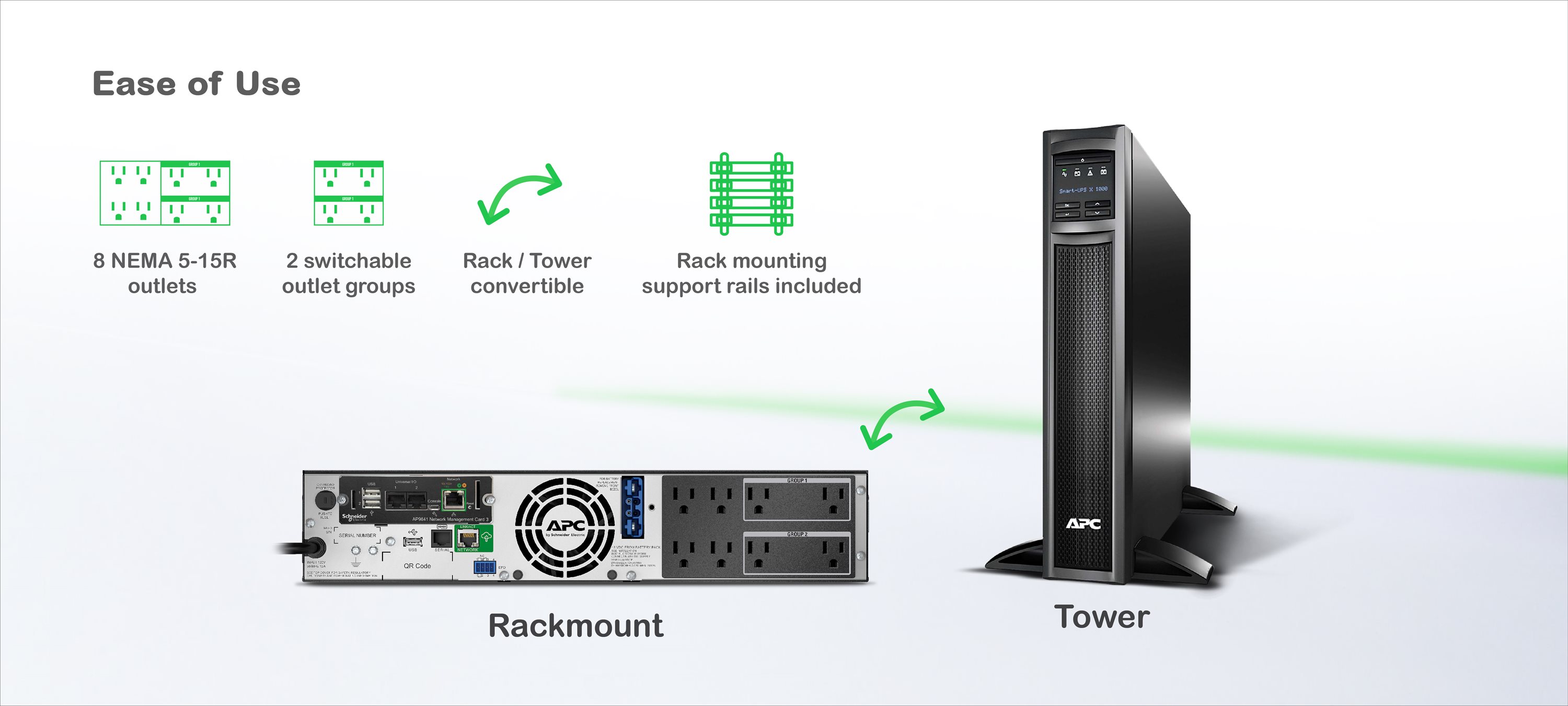 APC Smart-UPS X SMX1000CNC UPS 900 Watt 1000 VA 345 Ah, 43% OFF