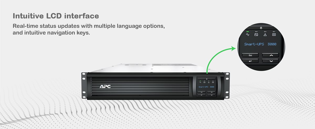APC Smart-UPS SMT3000RM2UC - UPS - 2.7 kW - 3000 VA - with APC SmartConnect