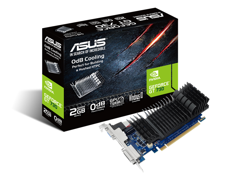 ASUS GeForce GT 730 2GB GDDR5 Low Profile Graphics Card for Silent HTPC ...