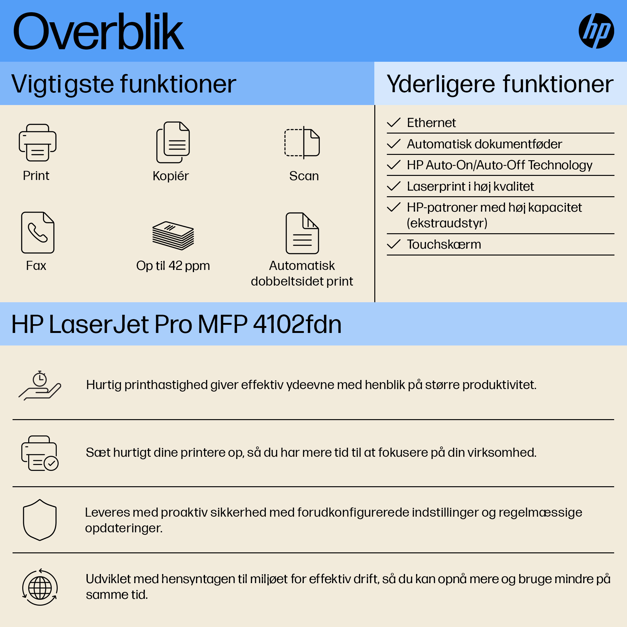 HP LaserJet Pro MFP 4102fdn - Multifunktionsprinter - S/H - laser ...