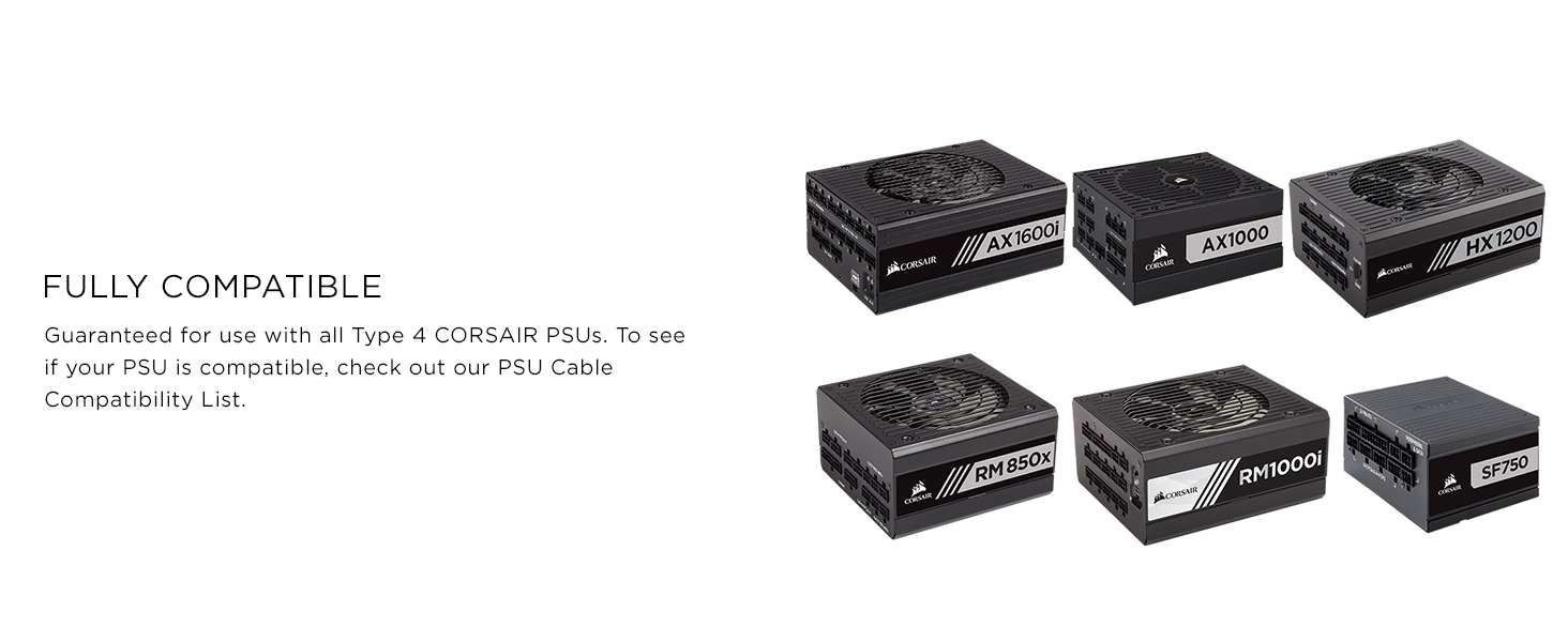 CORSAIR Premium individually sleeved (Type 4, Generation 4) - power ...