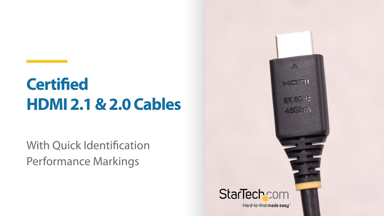 StarTech.com 6ft (1.8m) Certified Ultra High Speed HDMI Cable - 8K 60Hz ...